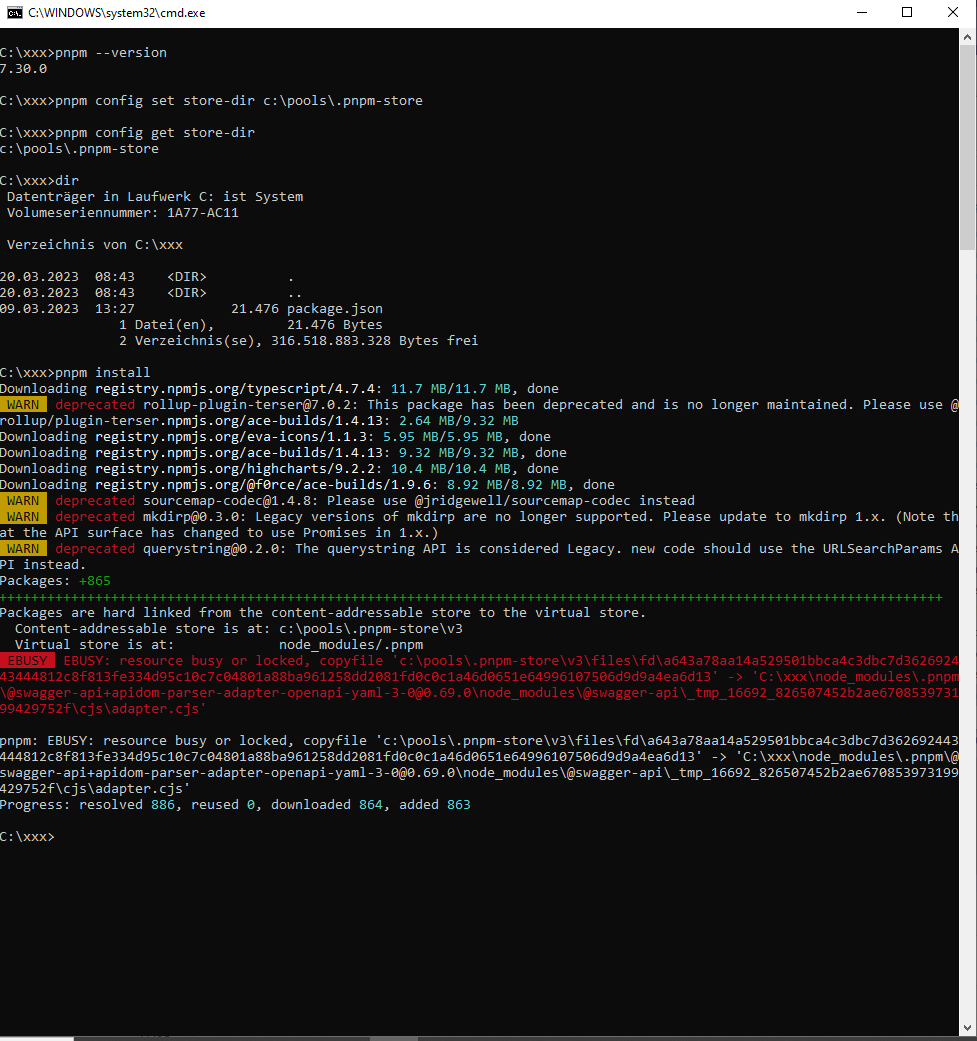 EBUSY on Windows GitHub Action · Issue #6201 · pnpm/pnpm · GitHub EBUSY on Windows GitHub Action · Issue #6201 · pnpm/pnpm · GitHub