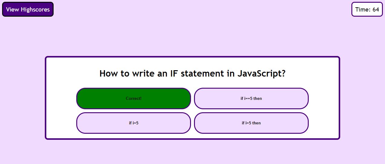 GitHub - park-d/coding-quiz-module4: Module 04 Web APIs: Code Quiz Homework Challenge