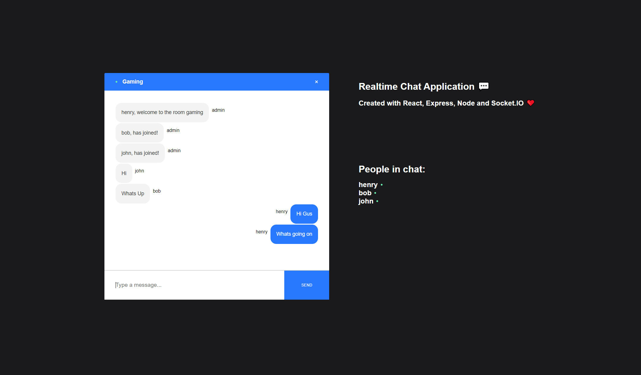 GitHub - chanliliao/QuickChat: realtime chat with socket.io