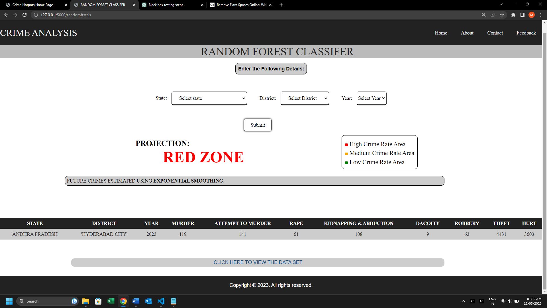 GitHub - Mubeen-Zaki/Crime_Analysis: Final Year Major Project for B.E (CSE)