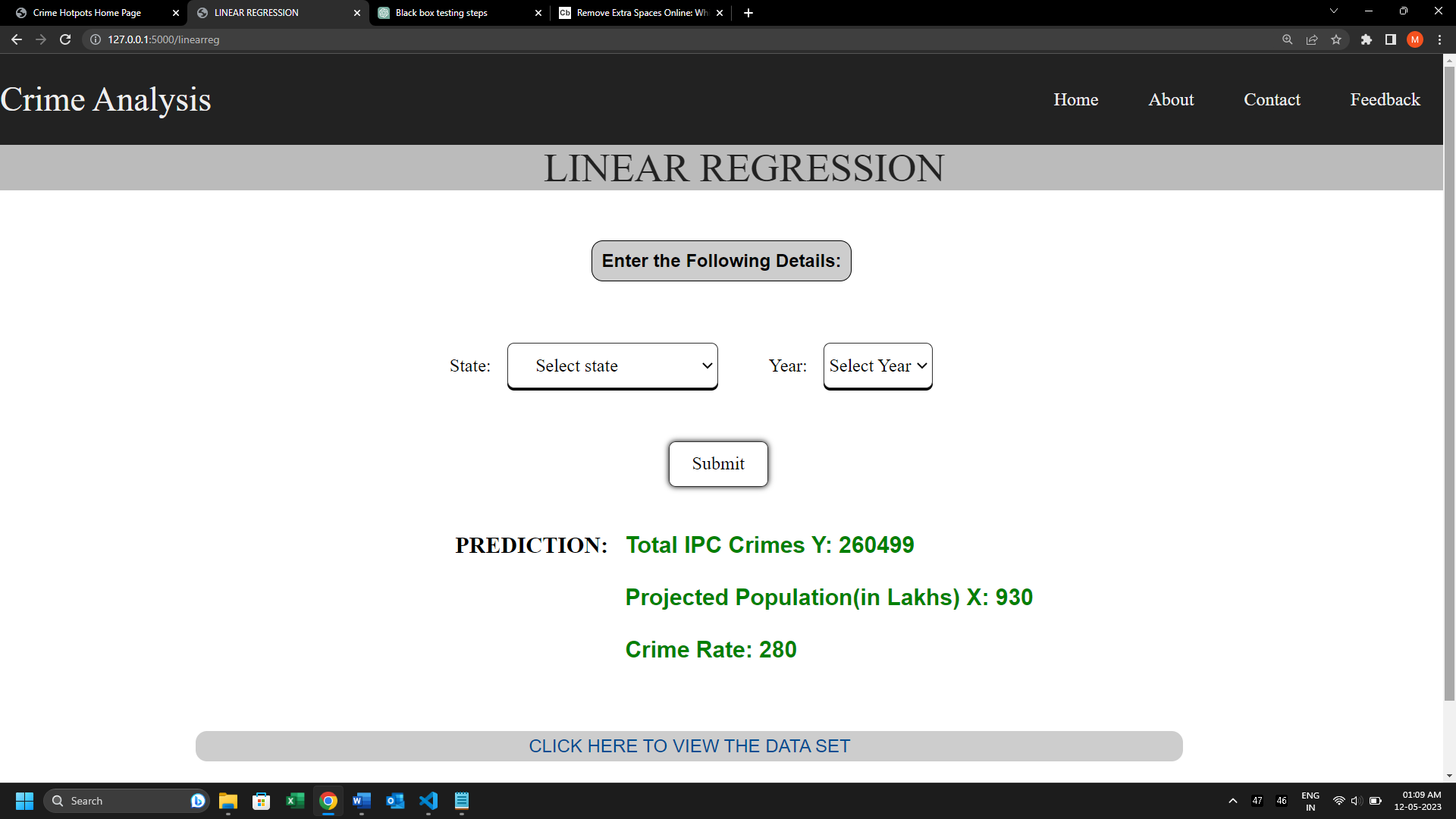 GitHub - Mubeen-Zaki/Crime_Analysis: Final Year Major Project for B.E (CSE)