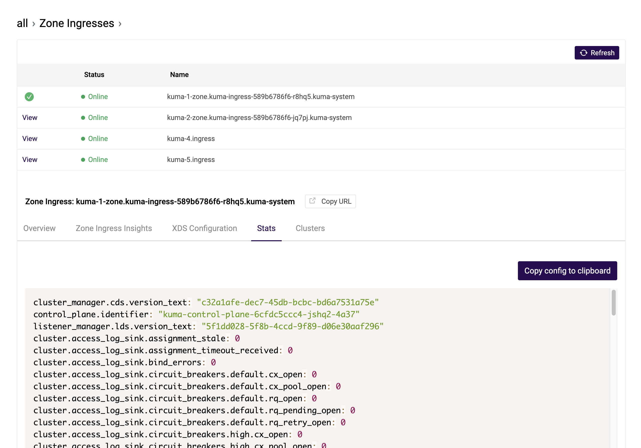 feat: execute stats and clusters from kuma cp by jakubdyszkiewicz ...
