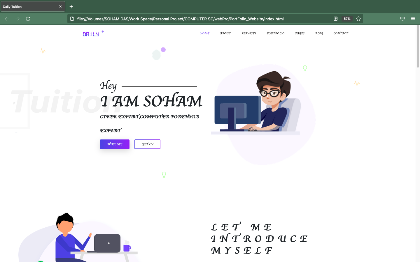 GitHub - sohamjuhin/-Portfolio-Website: I used Javascript, HTML,CSS ,Boostrap5, php and tool etc.