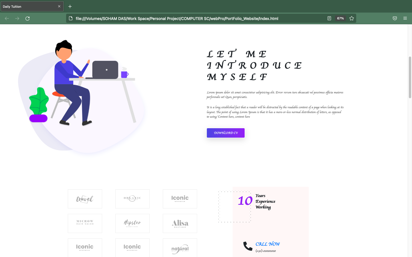 GitHub - sohamjuhin/-Portfolio-Website: I used Javascript, HTML,CSS ,Boostrap5, php and tool etc.