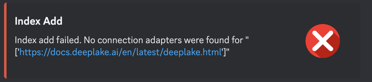 [BUG] Slash Command `/index recurse-link` always fails with cryptic error: · Issue #261 · Kav-K ...