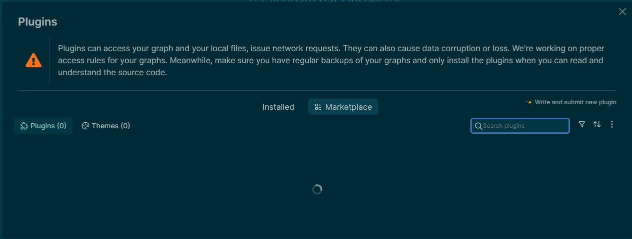 Plugin marketplace loading issue · Issue #9384 · logseq/logseq · GitHub