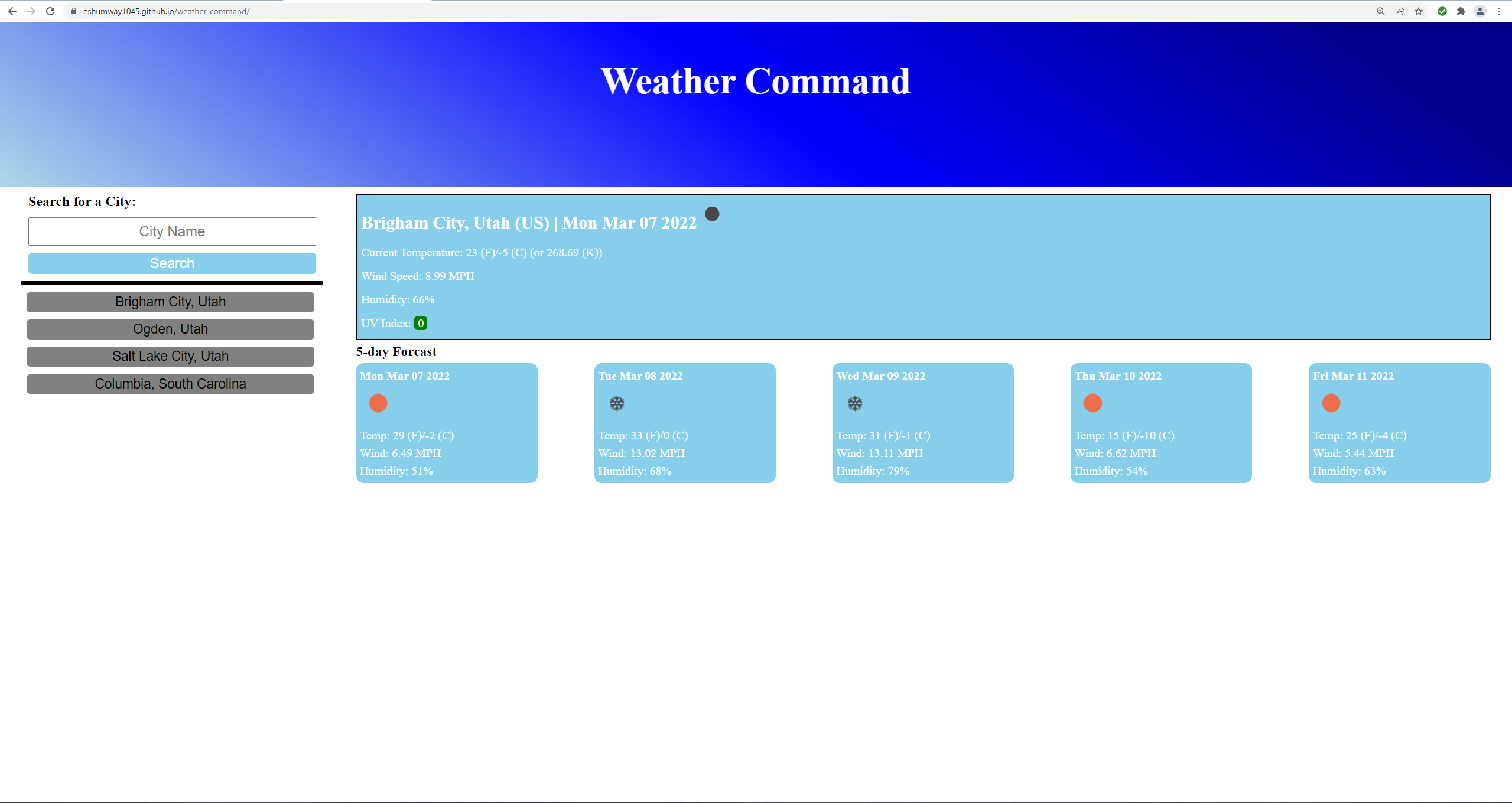 GitHub - eshumway1045/weather-command