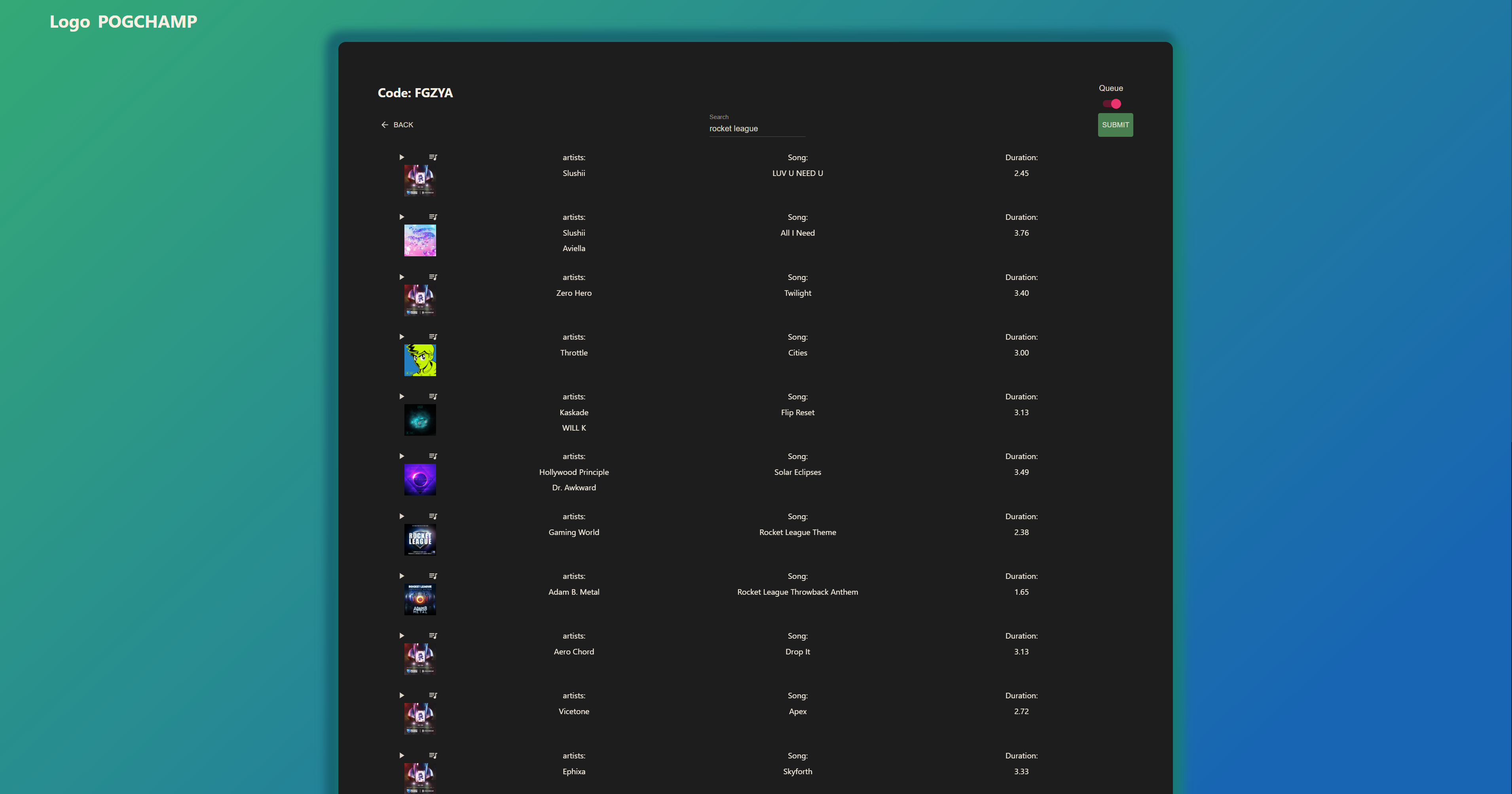 GitHub - SteveF42/PogChamp: Music player which allows anyone in a room ...