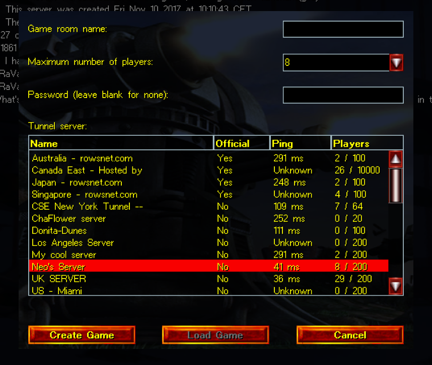 Game creation dialogue loses it's border when tunnel server selection is used. · Issue #104 ...