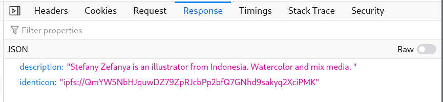 [feat] investigate the possibility to remove the ipfs call for profile identicon and description ...