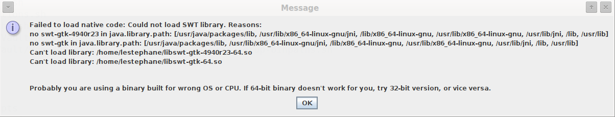 Fails to run if home directory is write protected (cannot extract SWT native library files ...