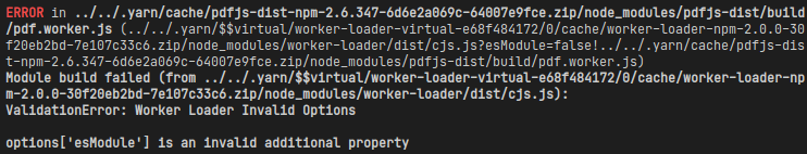 Webpack entry point cannot find worker-loader in Yarn 2 repo · Issue #12778 · mozilla/pdf.js ...