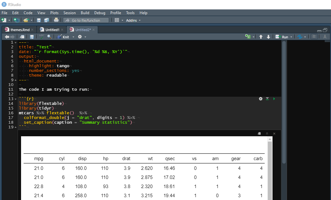 Header does not show up in preview in Rstudio · Issue #305 · davidgohel/flextable · GitHub