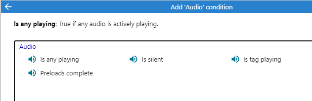 Audio missing Condition · Issue #4507 · Scirra/Construct-bugs · GitHub