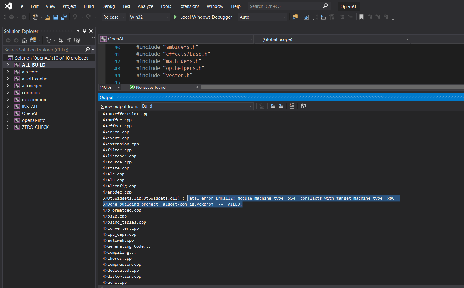 visual studio 2019 · Issue #396 · kcat/openal-soft · GitHub