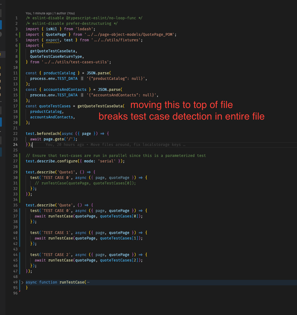 Bug Run Icon Not Showing For Paramaterized Tests · Issue 19526 · Microsoftplaywright · Github
