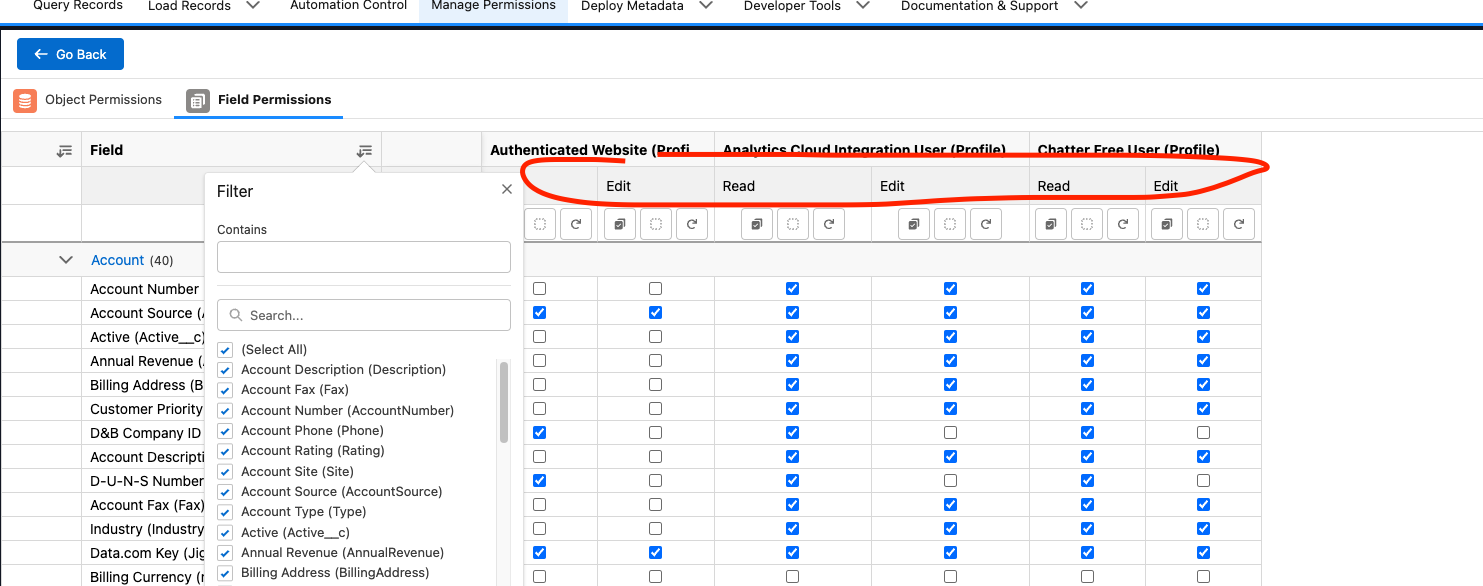 Permission manager is missing ability to filter by true/false · Issue #76 · jetstreamapp ...