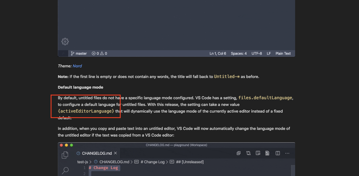 Instructions for files.defaultLanguage new option is confusing · Issue ...
