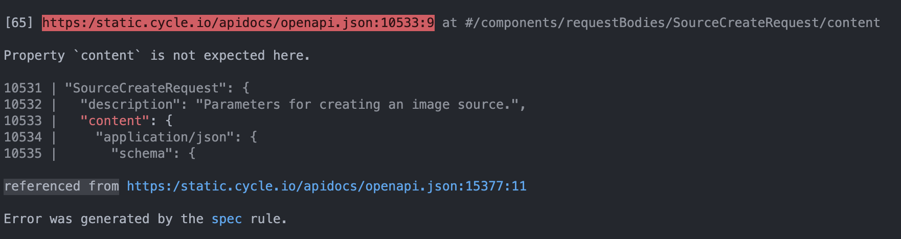 Wrong lint message when referencing from a wrong location · Issue #767 · Redocly/redocly-cli ...