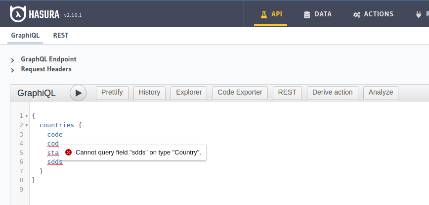 error highlighting in GraphiQL has stopped working · Issue #8900 · hasura/graphql-engine · GitHub