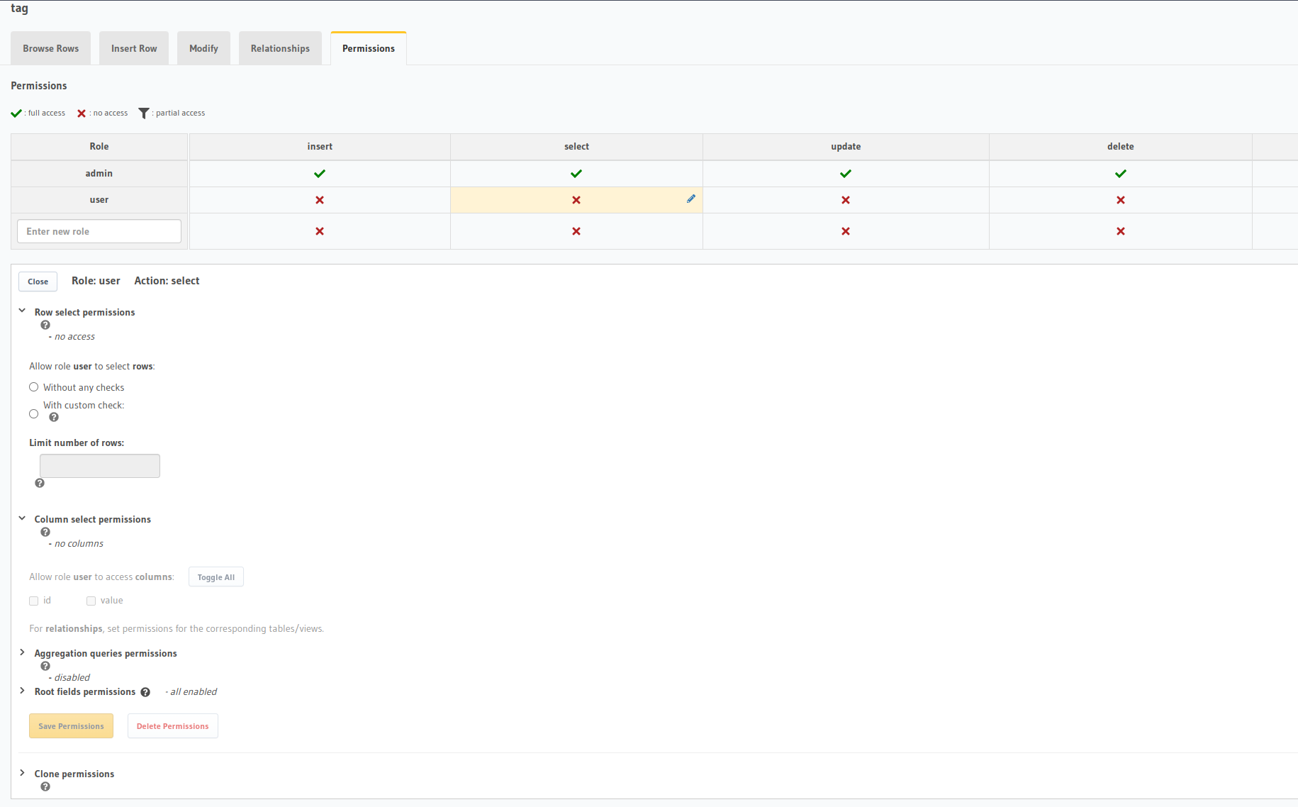 Console Formatting Issues With The Table Permissions Ui · Issue 8936 · Hasuragraphql Engine 