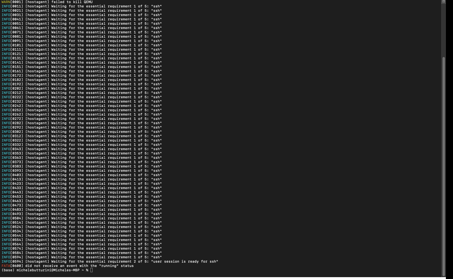 Fata Did Not Receive An Event With The Running Status `driver Stopped Due To Error Signal