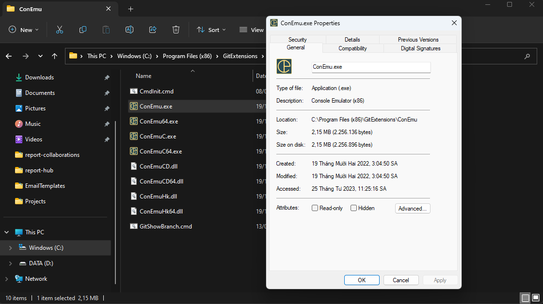 Error "ConEmuHk64 git.exe Injecting hooks into PID FAILED" whenever i push, pull, or merge code ...