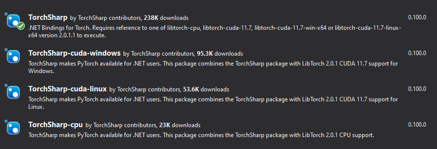 Framework 4.8 pulling "Unable to load DLL 'LibTorchSharp': The specified module could not be ...