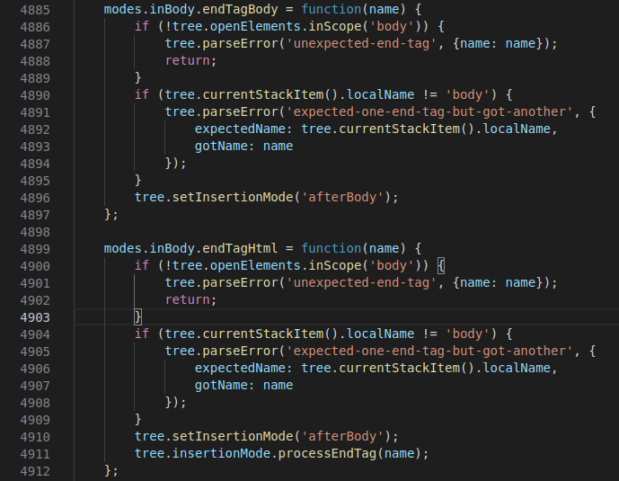 Need to show error if body/html end tags are missing similar to other tags like div, h1. · Issue ...