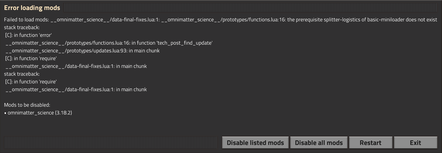 Error loading mods with omni energy enabled · Issue #110 · Omnimods/Omnimods · GitHub