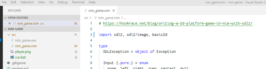 Nim + SDL2 - Windows cmd - "The filename, directory name, or volume ...