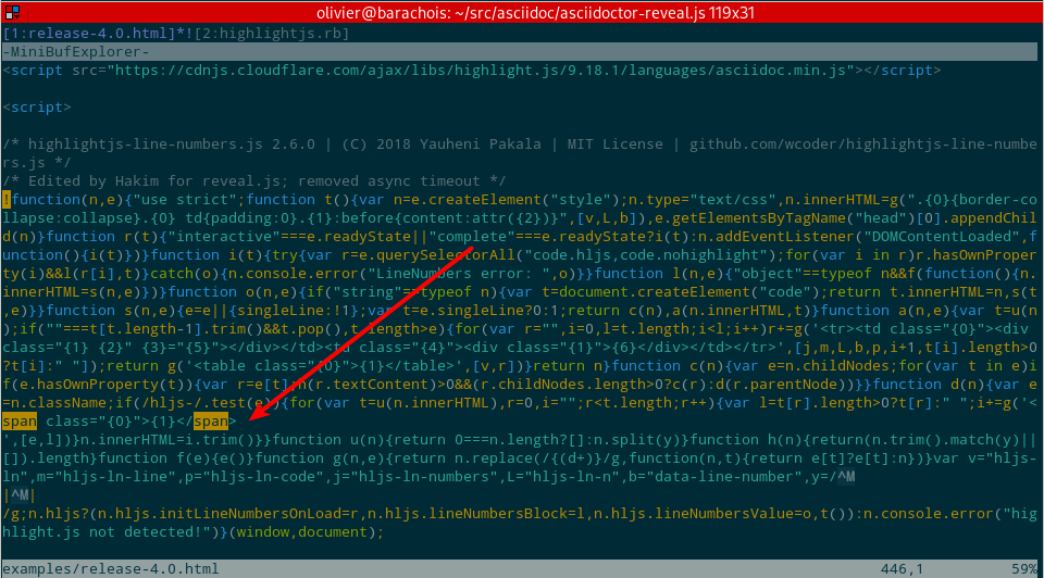 Broken syntax highlighting on master with node · Issue #342 · asciidoctor/asciidoctor-reveal.js ...