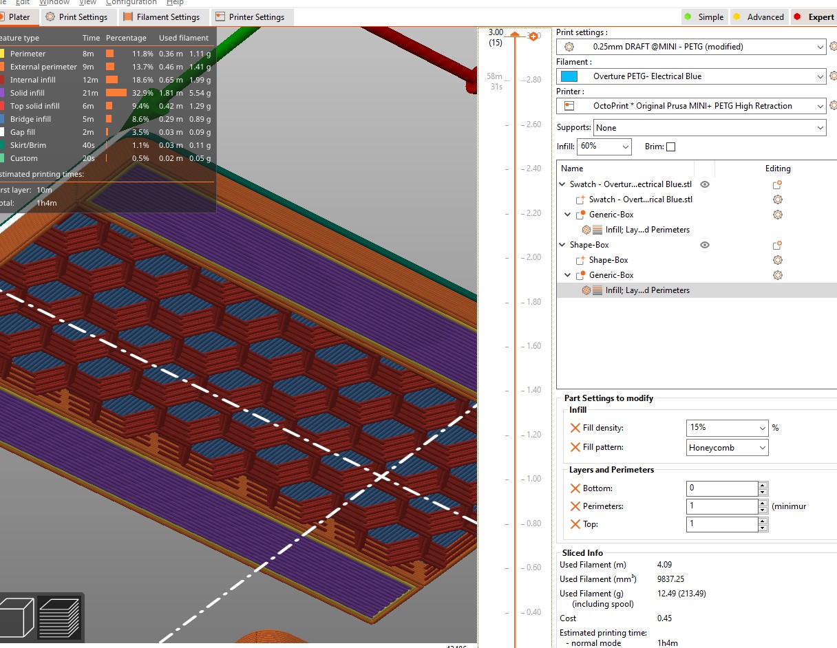 If Top Layers is set to 0, there is no infill; Will not create less ...