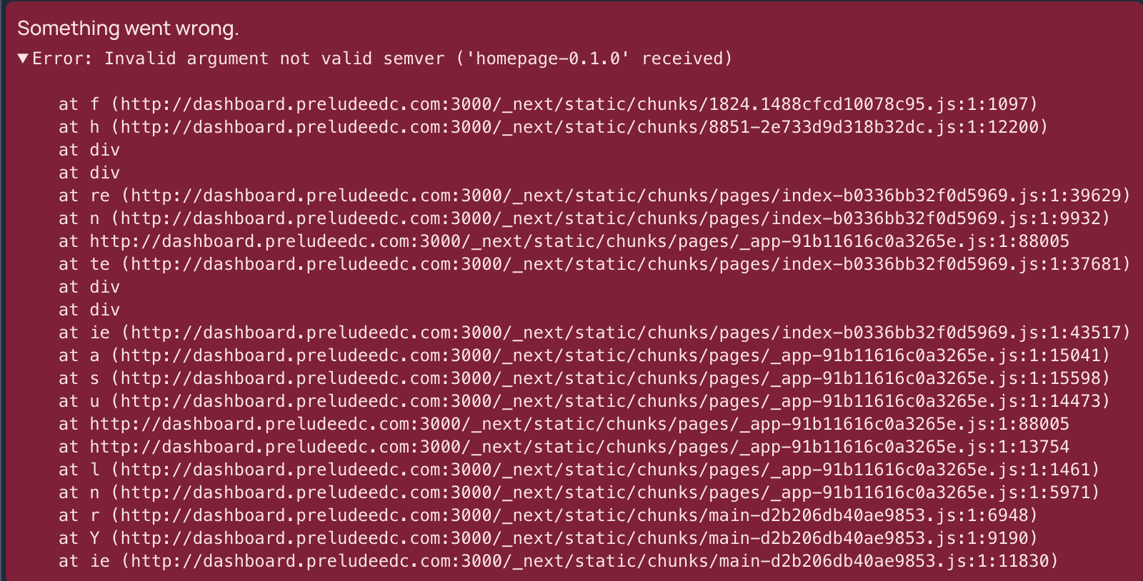 Error: Invalid argument not valid semver ('homepage-0.1.0' received) · gethomepage homepage ...