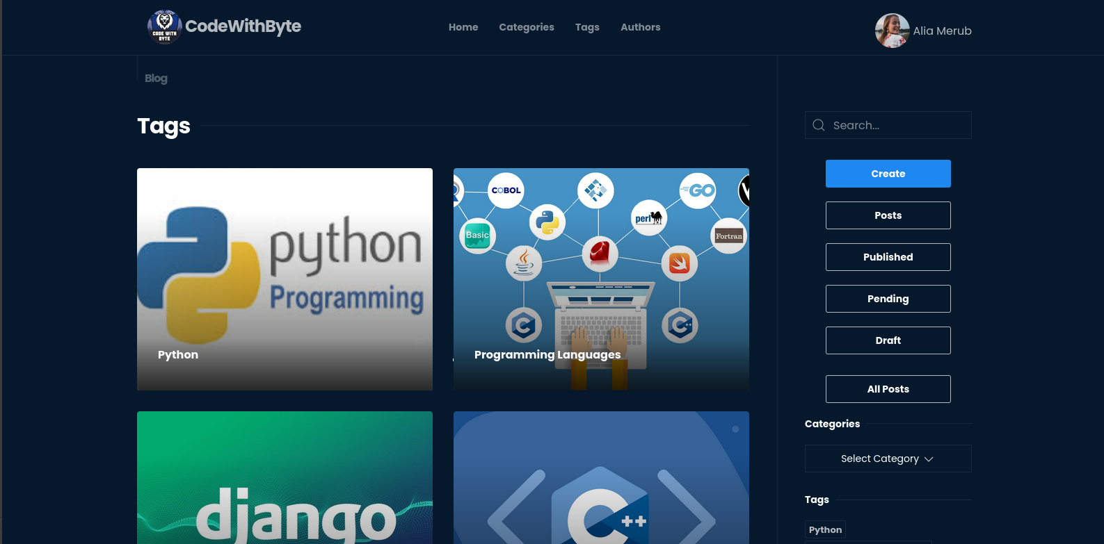 Github Arshanaslam1codewithbyte Blog App An Open Source Django Blogging App Like Medium And