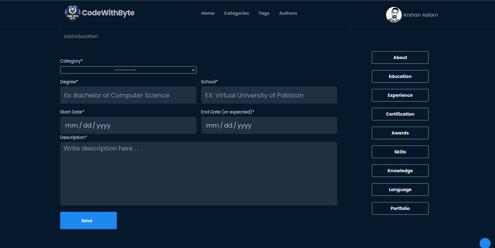 Github Arshanaslam1codewithbyte Blog App An Open Source Django Blogging App Like Medium And