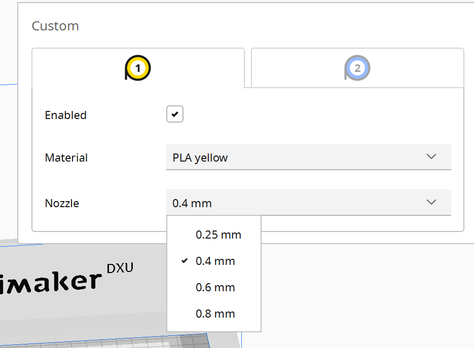 Cannot Select Nozzle Size · Issue 14978 · Ultimakercura · Github 