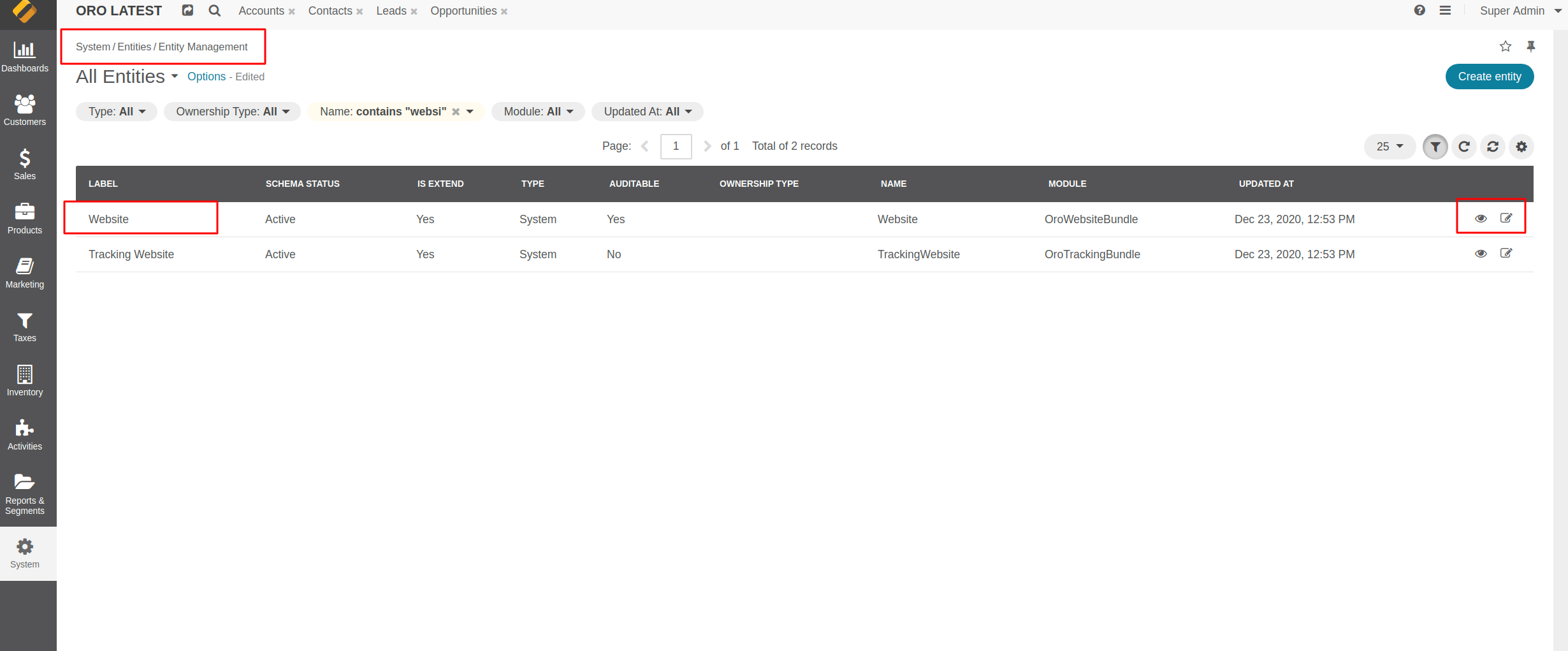 Error while trying access Website in Entity Management · Issue #130 · oroinc/orocommerce · GitHub