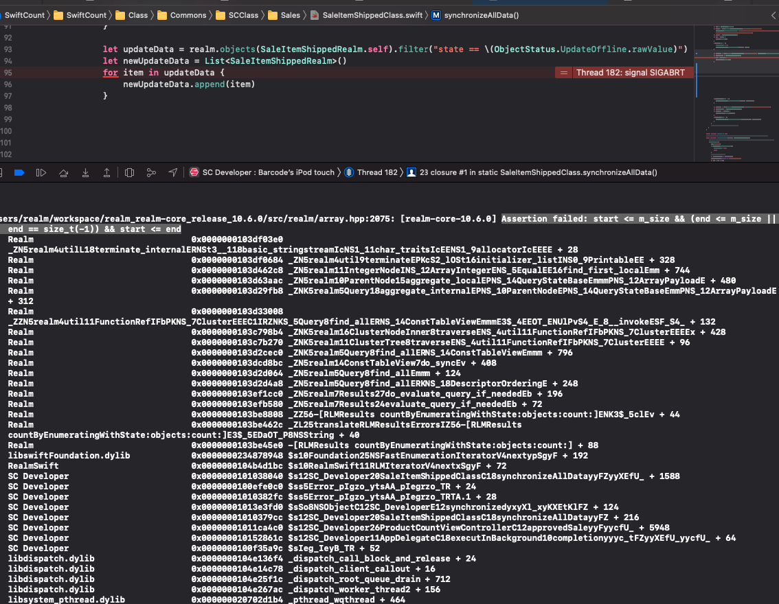 Assertion failed: start