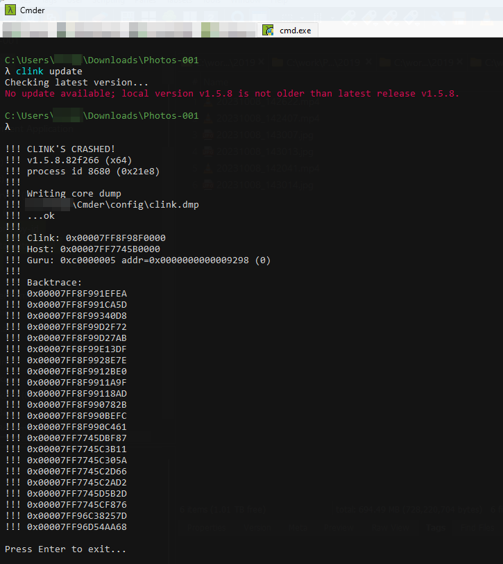 clink-popup-history crash · Issue #509 · chrisant996/clink · GitHub