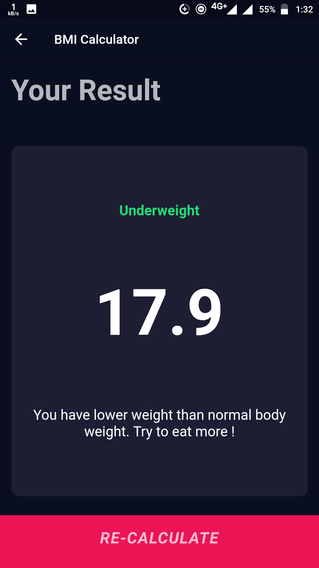 GitHub - Nagaraj-U/BMI_Calculator: BMI Calculator Is a multi screen app ...