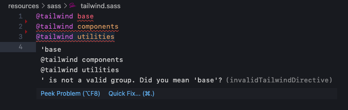 Tailwind Sass Imports Invalid Tailwind Directive · Issue 2503 · Tailwindlabstailwindcss