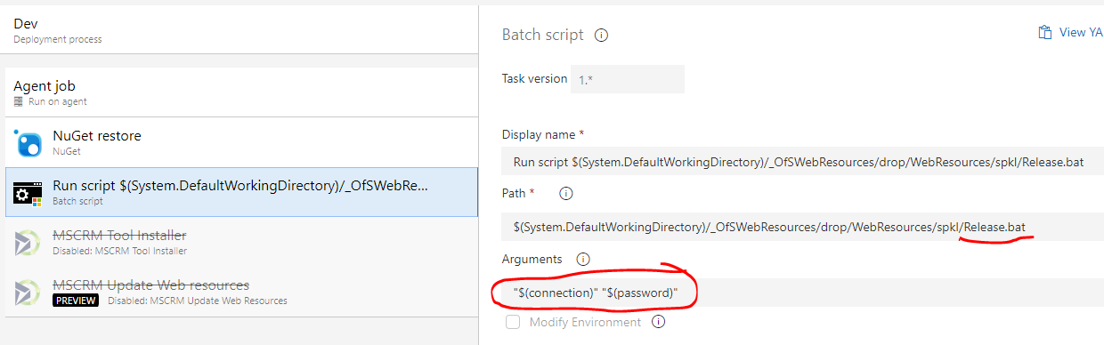 Deploying Webresources Using Release Bat In Devops Pipeline Failing To Connect To Crm · Issue