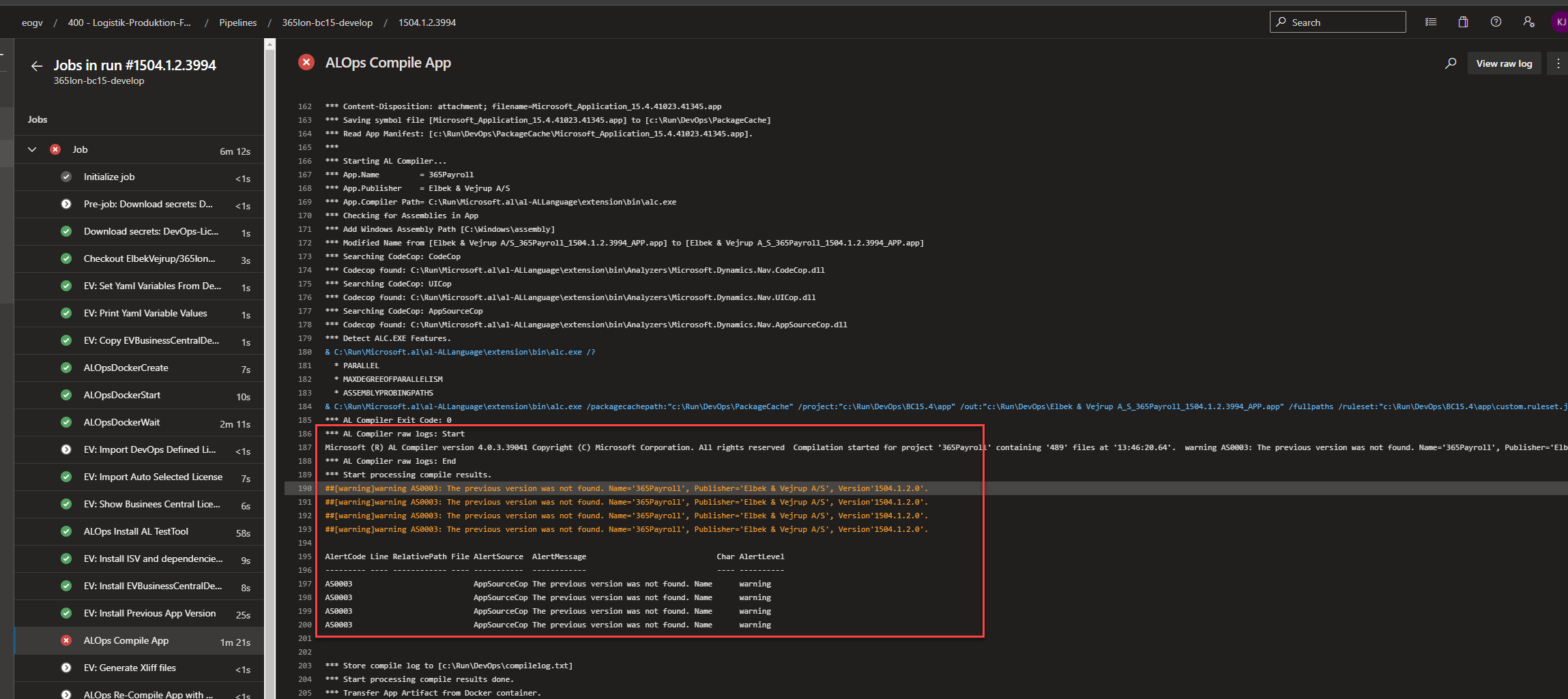 AppSourceCop issue in ALOps but not in VS Code · Issue #313 · HodorNV/ALOps · GitHub
