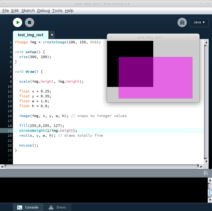 image() assumes floats as a params, but drawing snaps to integers · Issue #5718 · processing ...