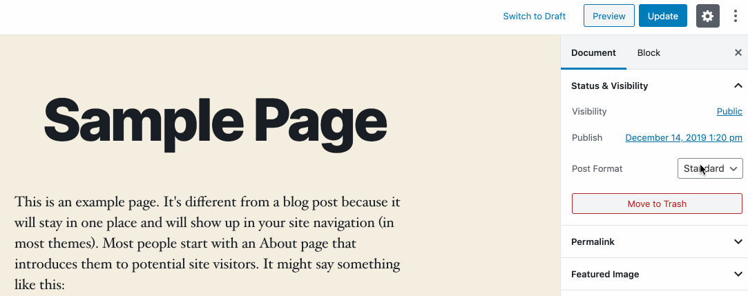 post formats not working correctly · Issue #19805 · WordPress/gutenberg ...