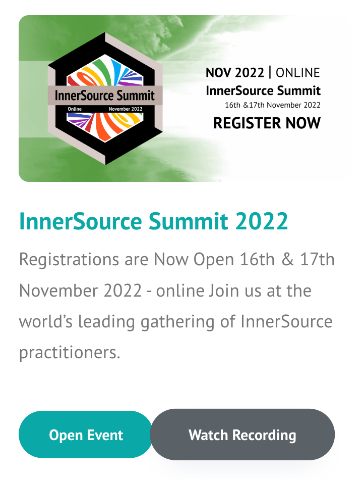 Update the Summit 2022 page to a "post-event" format · Issue #427 · InnerSourceCommons ...