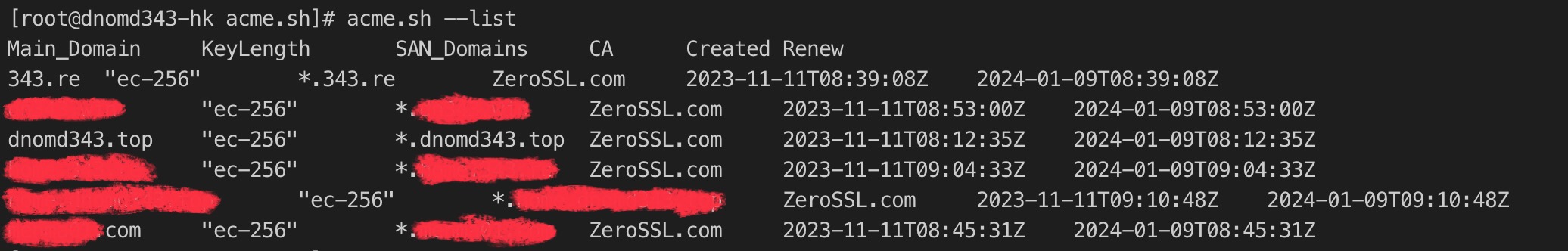 Display Misalignment When Using ` List` Command · Issue 4869 · Acmesh Officialacmesh · Github