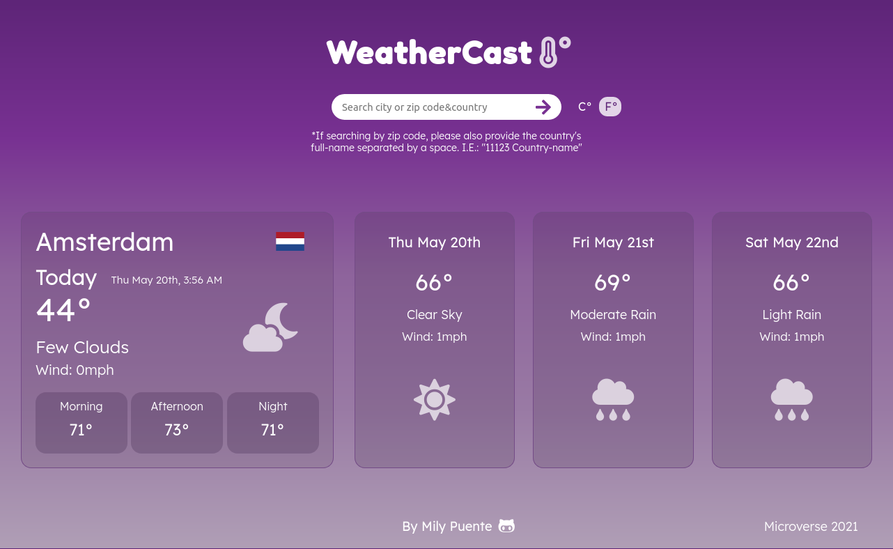 GitHub - Milypm/weather-app-JS: Web project for a fictional weather ...