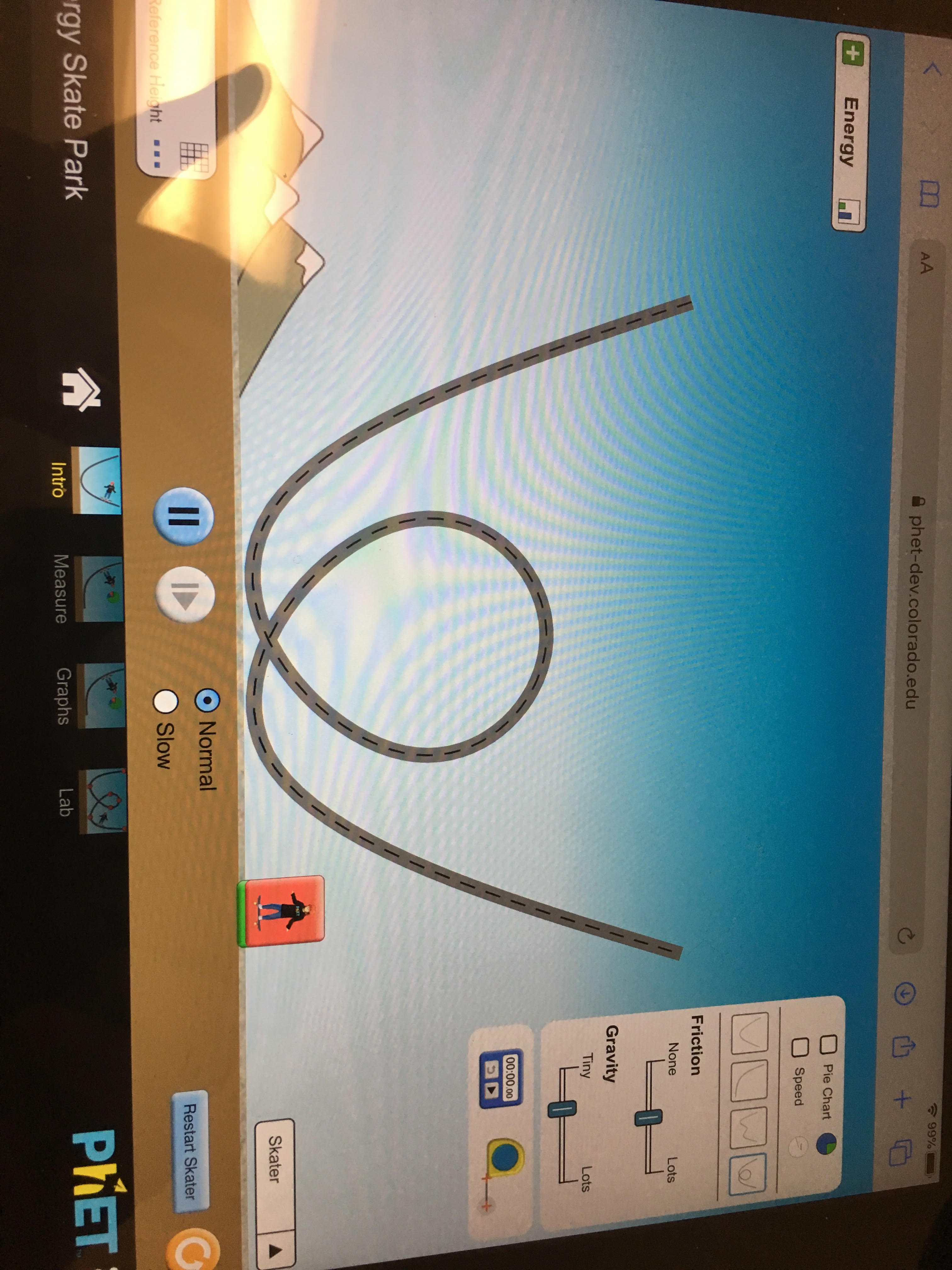 Using two fingers and changing or resetting the track while holding the skater causes various ...